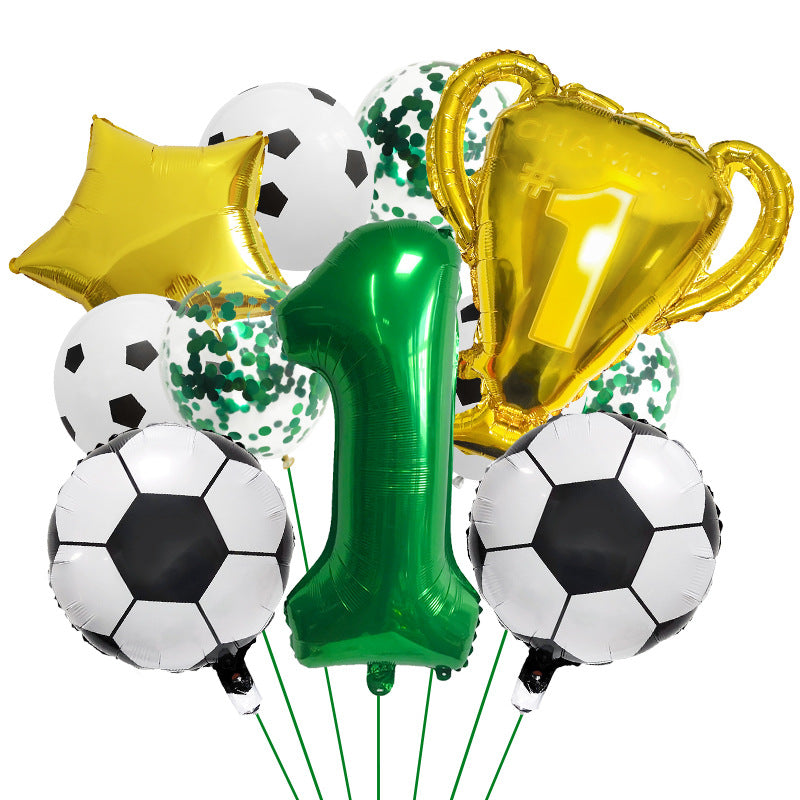 32" Digital Football World Cup Theme Balloon Set Trophy Party Decorati ...