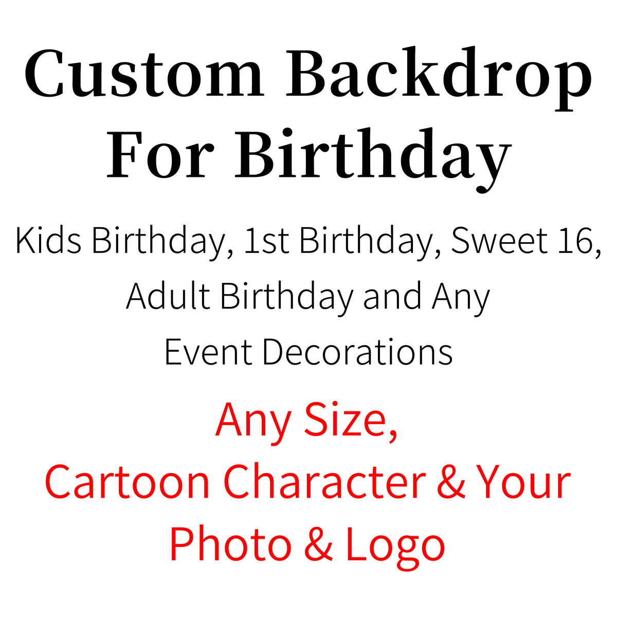 Custom Logo Banner Promotional Events Black Background Backdrop ...