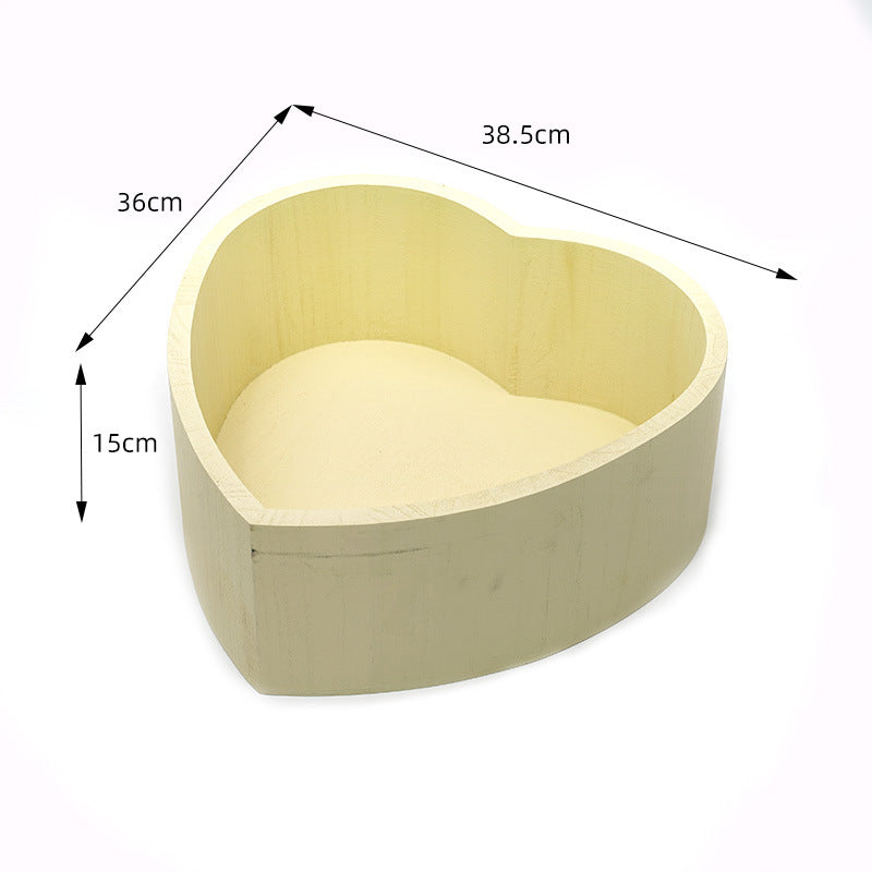Wooden Heart Shaped Newborn Photography Props SYPJ4 – Dbackdrop