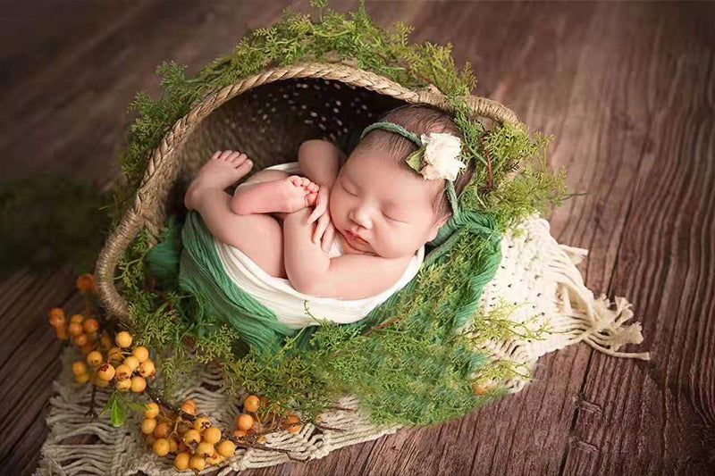 Handmade woven basket newborn child photography props SYPJ8 – Dbackdrop