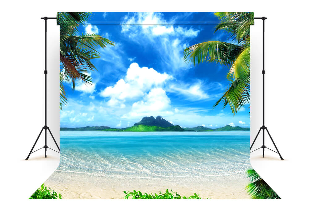 Tropical Seaside Sand Beach Summer Backdrop M5-101 – Dbackdrop