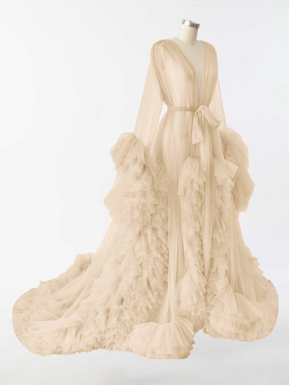 Sheer Long Tulle Robe for Maternity Photography RB4 – Dbackdrop