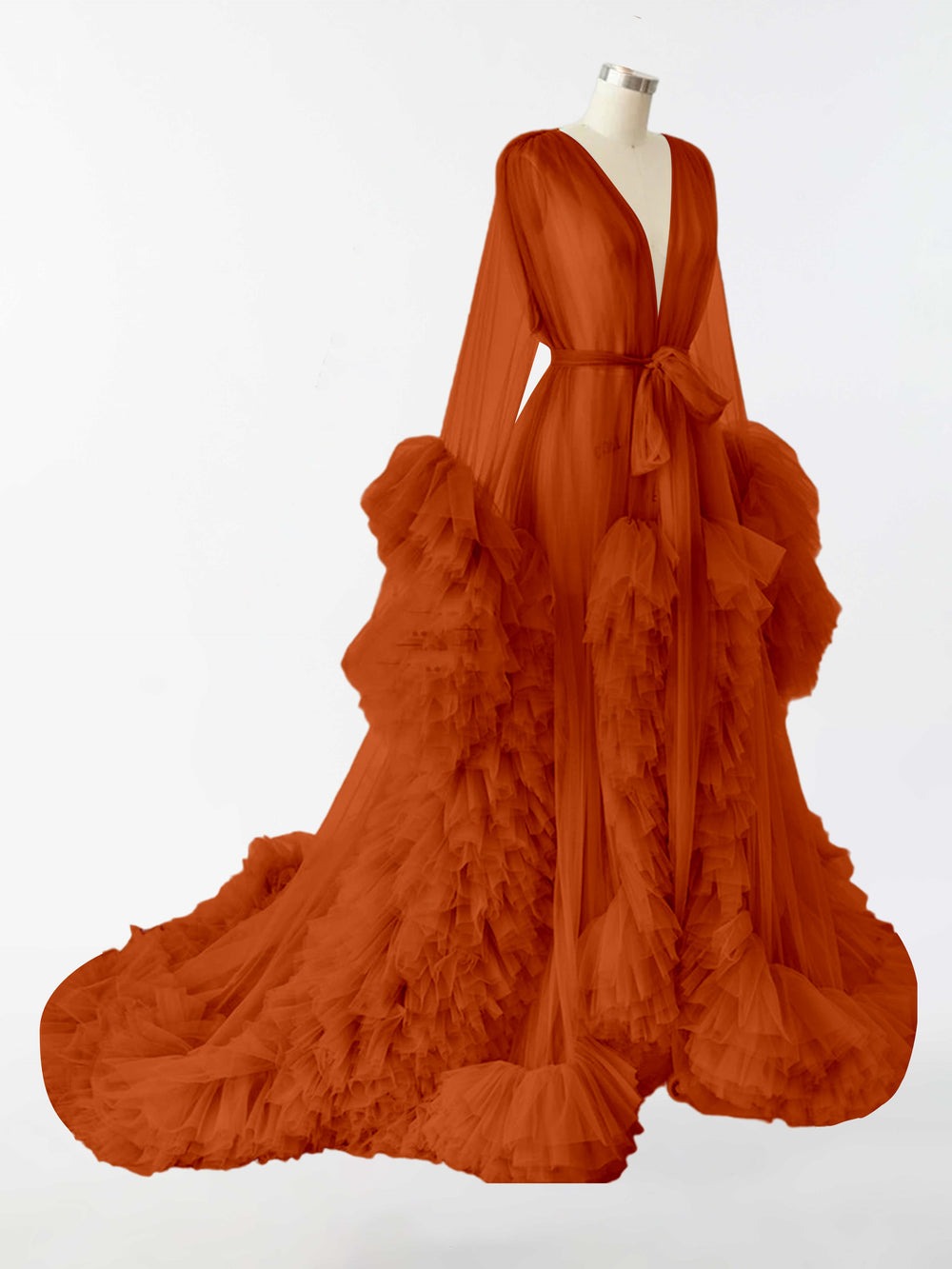 Sheer Long Tulle Robe for Maternity Photography RB4 – Dbackdrop