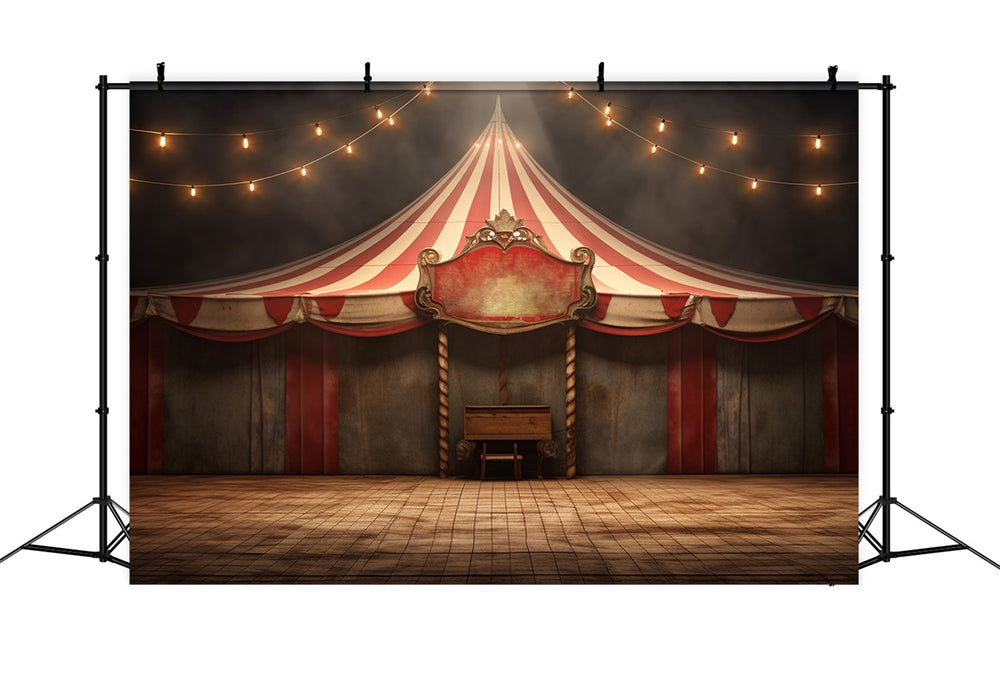 Circus Theme Backdrop Red White Tent Backdrop BRP1-173