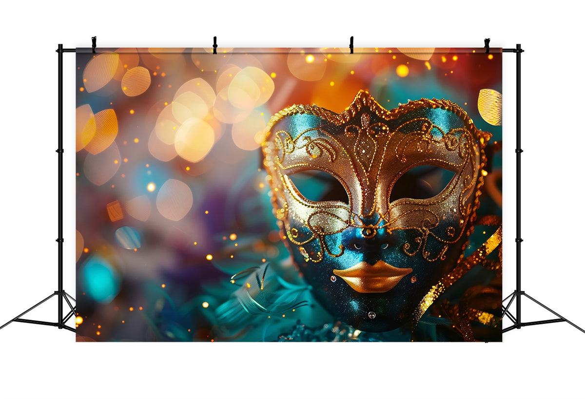 Carnival Themed Backdrops Stunning Mask Artistic Feathers Backdrop BRP