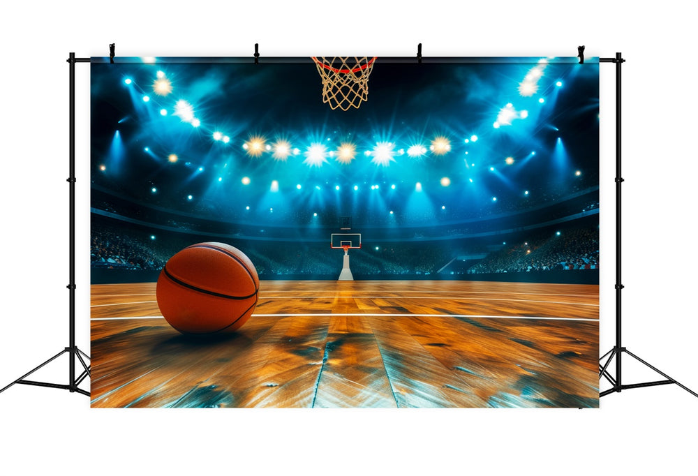 Basketball Court Backdrop Bright Game Night Backdrop BRP1-317