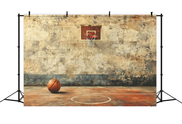 Basketball Photography Backdrop Old Style Outdoor Hoop Backdrop BRP1-3