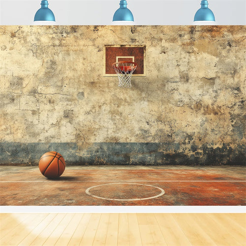 Basketball Photography Backdrop Old Style Outdoor Hoop Backdrop BRP1-3