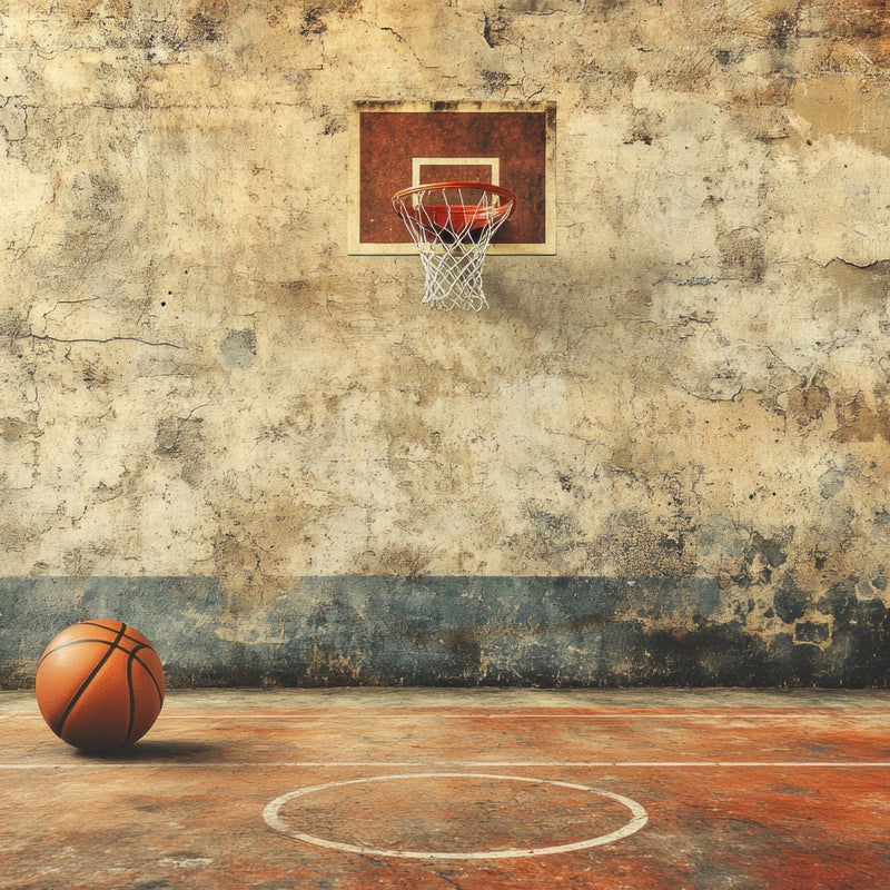 Basketball Photography Backdrop Old Style Outdoor Hoop Backdrop BRP1-3