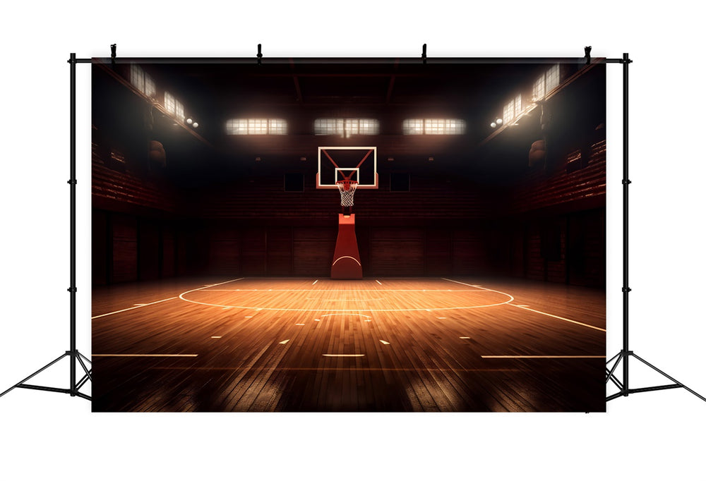 Basketball Photography Backdrops Classic Indoor Court Backdrop BRP1-32