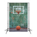 Basketball Backdrops Vintage Green Wall Hoop Backdrop BRP1-334