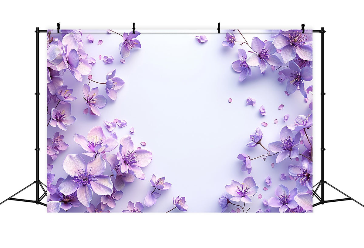 Flower Backdrop Photography Light Lavender Minimalist Backdrop BRP1-37