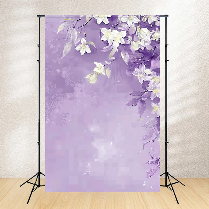 Floral Backdrop Photography Delicate Lavender Elegance Backdrop BRP1-3
