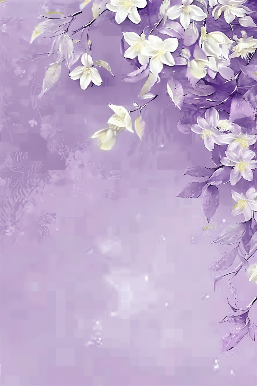 Floral Backdrop Photography Delicate Lavender Elegance Backdrop BRP1-3