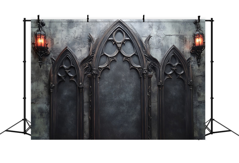 Backdrops For Boudoir Victorian Gothic Triple Window Backdrop BRP1-485