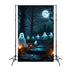 Photography Halloween Backdrops Spooky Ghosts Dark Forest Backdrop BRP