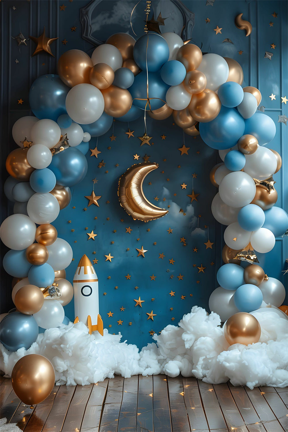 Backdrop For Birthday Party Star Rocket Launch Backdrop BRP10-324 ...