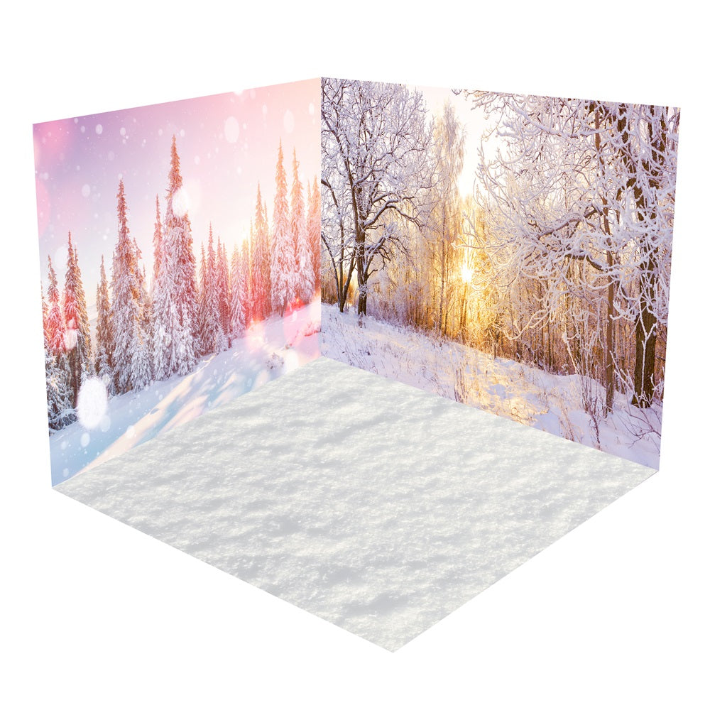 Winter Forest Serene Morning Backdrop Room Set BRP10-412 – Dbackdrop