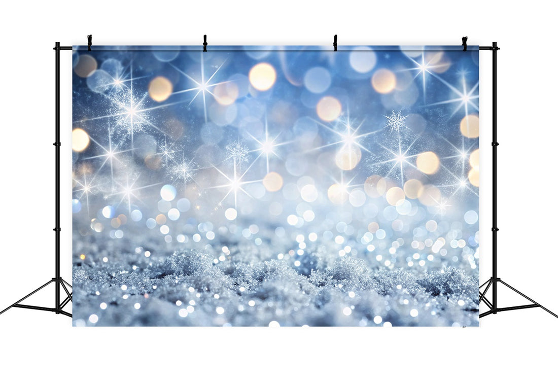 Backdrops Christmas Frozen Light Sparkling Snow Bokeh Backdrop BRP11-1
