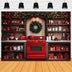 Photography Christmas Backdrop Red Oven Kitchen Decor Backdrop BRP11-1
