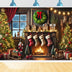 Christmas Fireplace Backdrops Nutcracker Stocking Festive Backdrop BRP