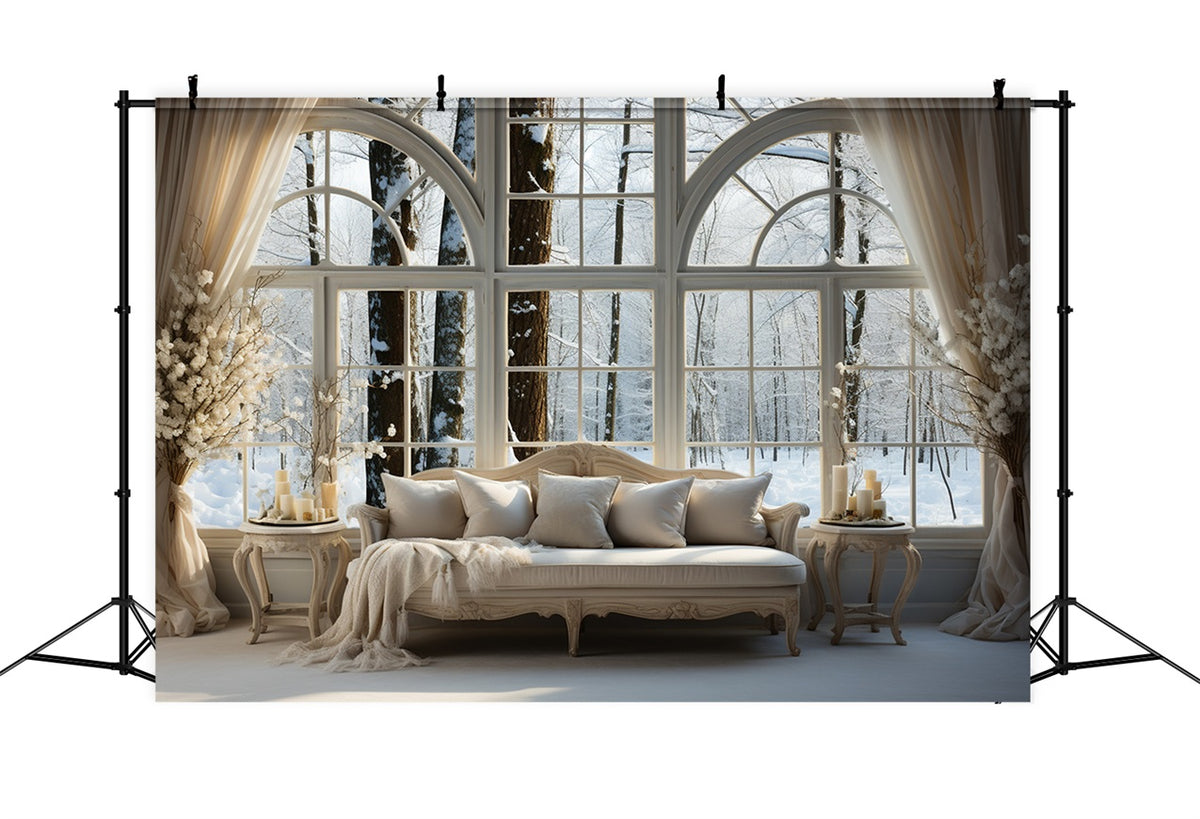 Winter Backdrops Window Scene Forest Backdrop BRP11-268