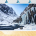 Winter Scene Backdrops Majestic Ice-Covered Waterfall Backdrop BRP11-3