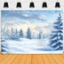 Winter Snow Backdrop Forest Snowfall Peaceful Serenity Backdrop BRP11-