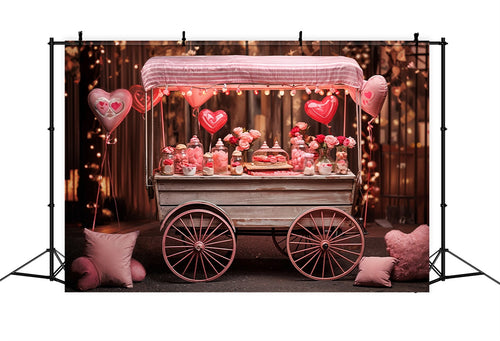 Backdrop Valentine's Day Wooden Vintage Candy Stand Backdrop BRP11-386
