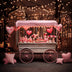 Backdrop Valentine's Day Wooden Vintage Candy Stand Backdrop BRP11-386