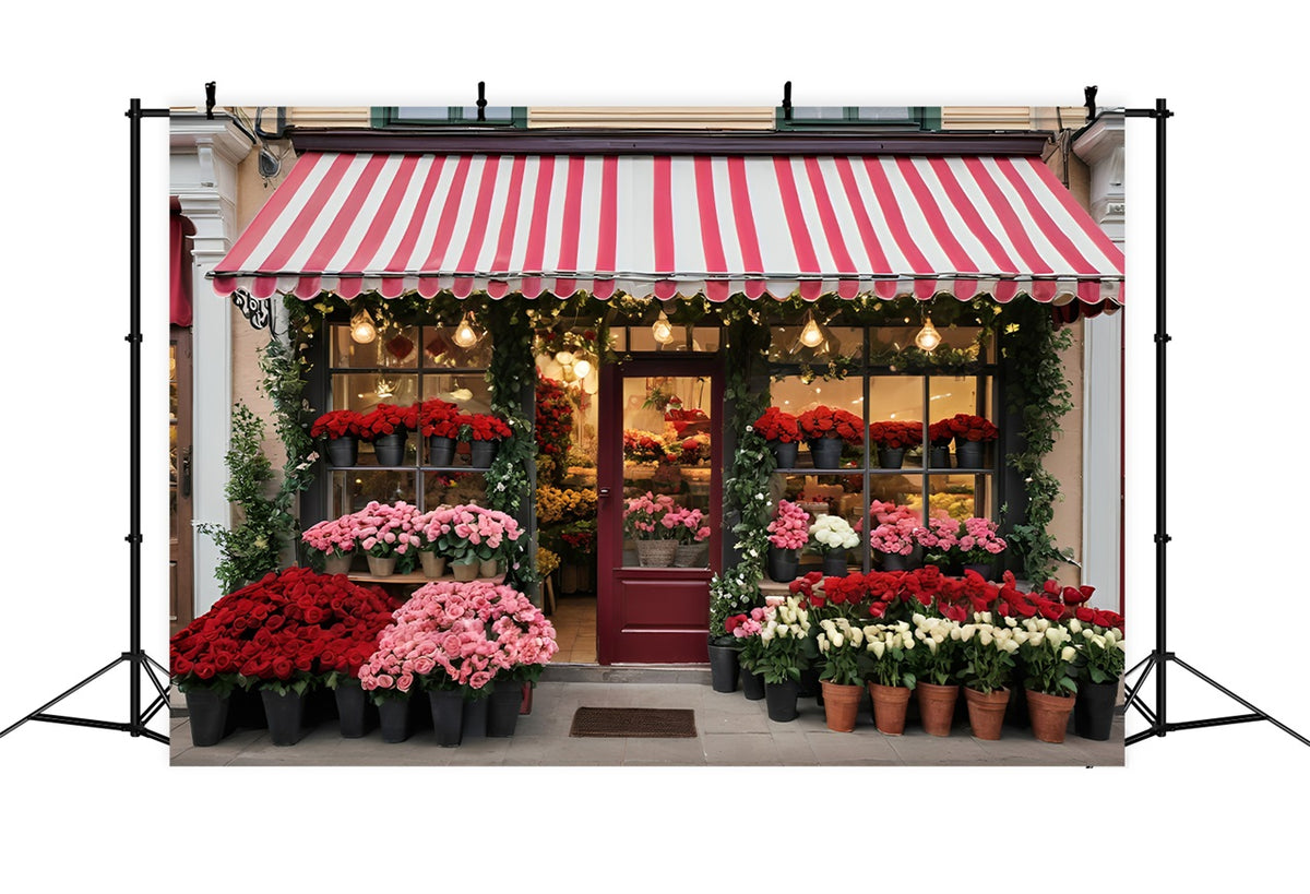 Valentine's Day Photoshoot Backdrop Romantic Flower Shop Backdrop BRP1