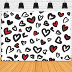 Valentine's Day Photography Backdrops Hand-Drawn Heart Love Backdrop B