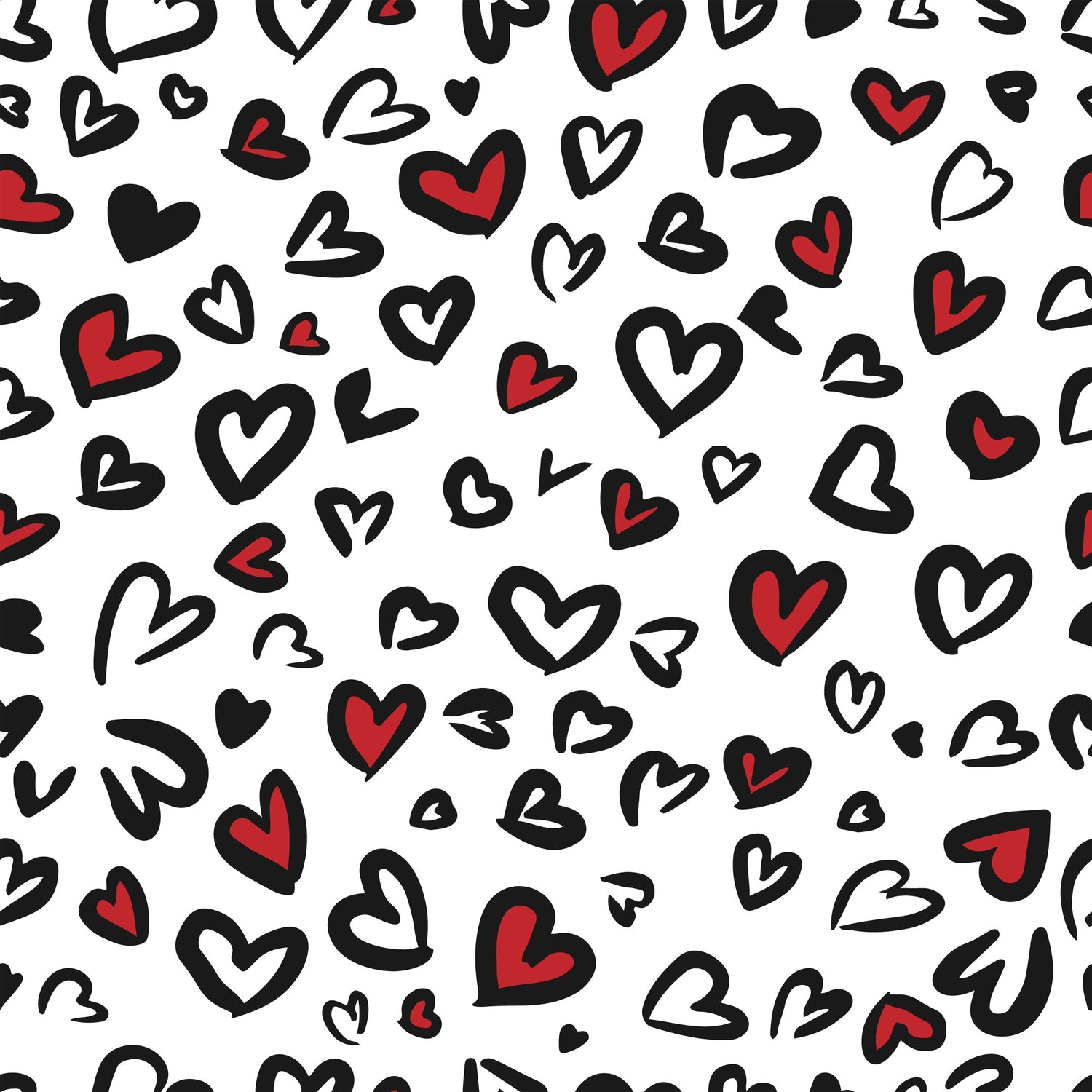 Valentine's Day Photography Backdrops Hand-Drawn Heart Love Backdrop B