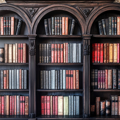 Vintage Backdrop Library Decor Book Shelves Backdrop BRP11-572