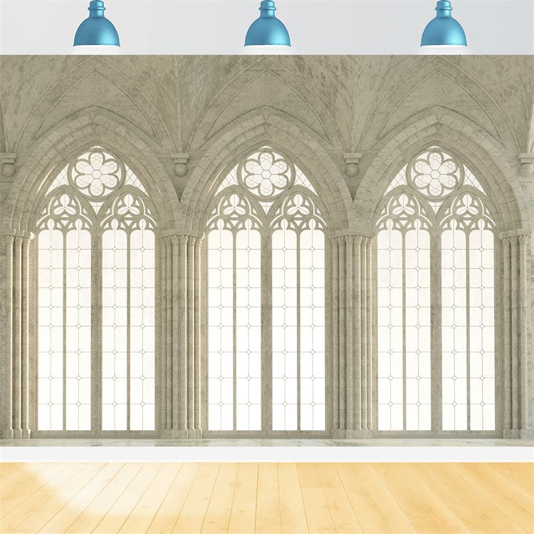 Vintage Backdrop Ideas Gothic Arch Windows Decor Backdrop BRP11-576