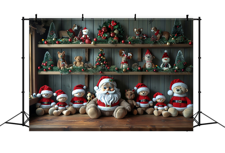 Professional Christmas Backdrops Santa's Workshop Companion Backdrop B