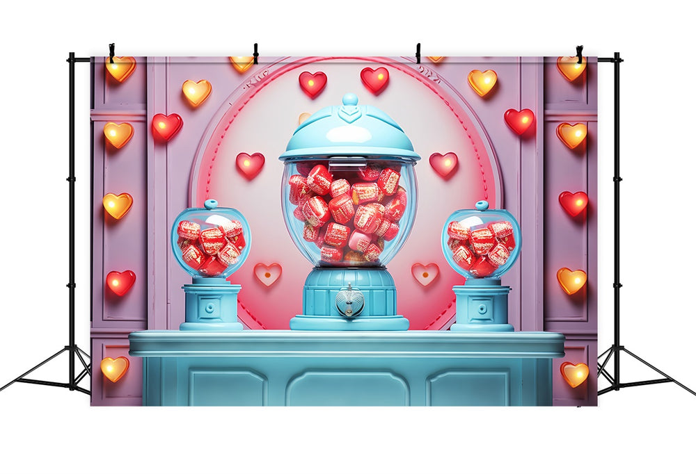 Valentines Photo Backdrop Ideas Hearts Candy Machine Hearts Backdrop B