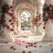 Valentine's Backdrop Red Rose Pathway Marble Columns Backdrop BRP12-25