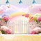 Spring Photo Backdrop Vibrant Flowers Pastel Rainbow Backdrop BRP12-47