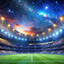 Sports Photo Backdrops Starry Football Field Event Backdrop BRP12-590
