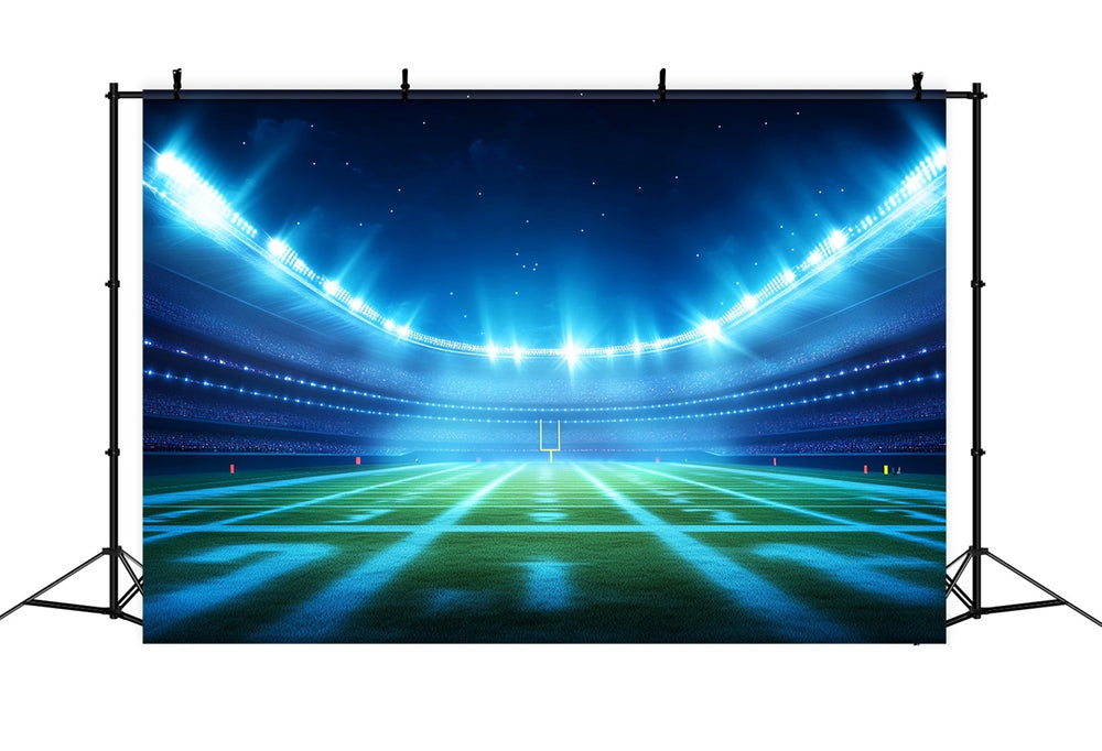 Sports Photography Backdrop Football Night Stadium Glimmer Backdrop BR