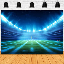 Sports Photography Backdrop Football Night Stadium Glimmer Backdrop BR