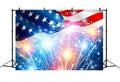 American Flag Backdrop Photography Fireworks Celebration Backdrop BRP1