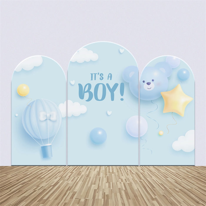 Baby Shower Custom Backdrop Dreamy Blue Balloon Arch Backdrop Kit BRP2