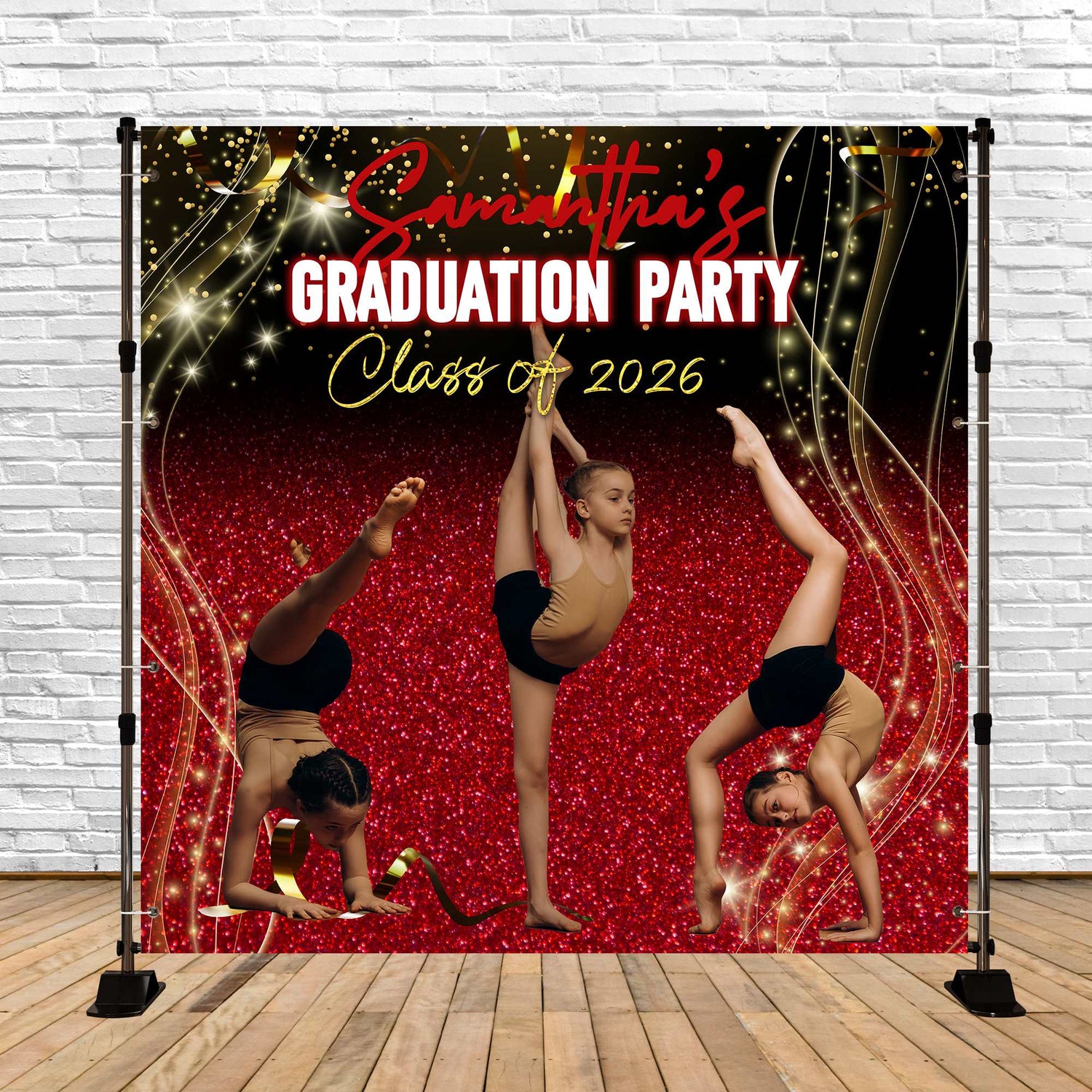 Custom Graduation Backdrops Gym Star Shine Party Graduation Backdrop B