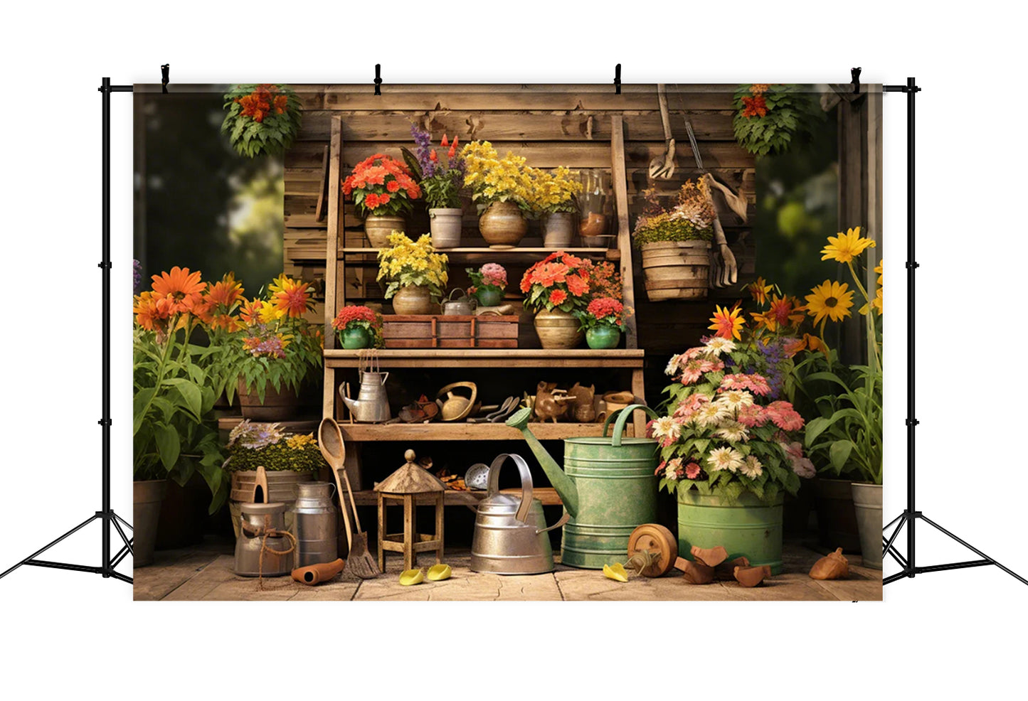 Autumn Flower Tool Shelf Photography Backdrop BRP7-107 – Dbackdrop