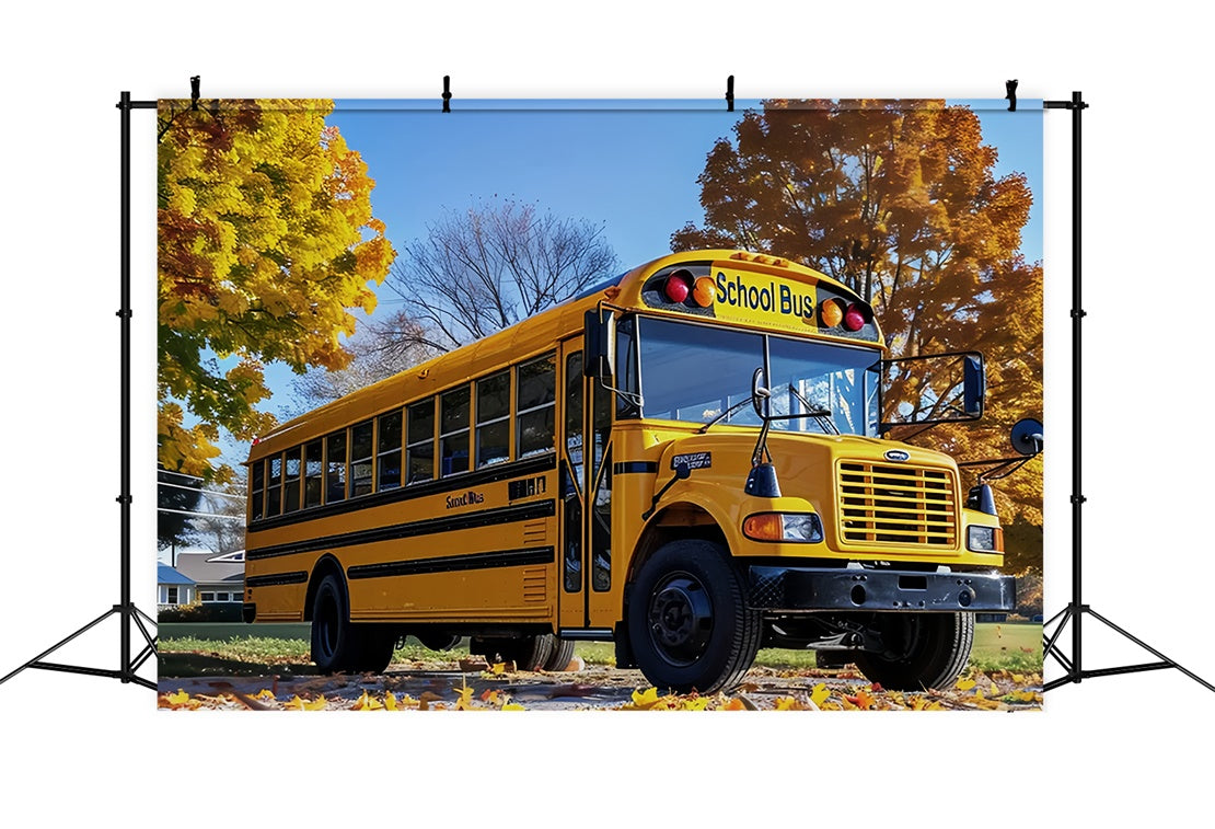 Back to School Country School Bus Backdrop BRP7-186 – Dbackdrop