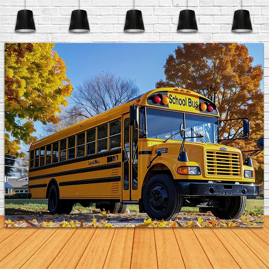 Back to School Country School Bus Backdrop BRP7-186 – Dbackdrop