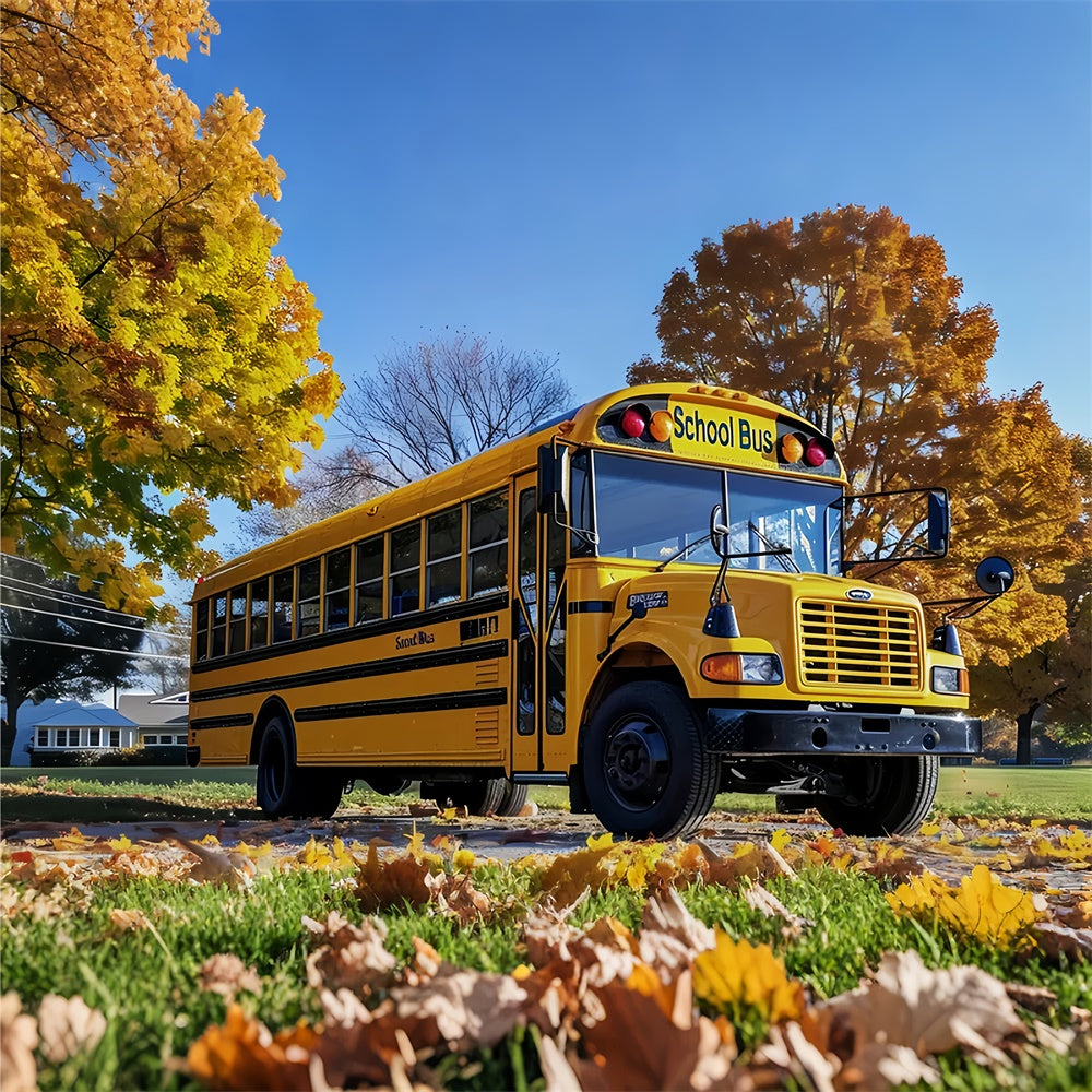 Back to School Country School Bus Backdrop BRP7-186 – Dbackdrop
