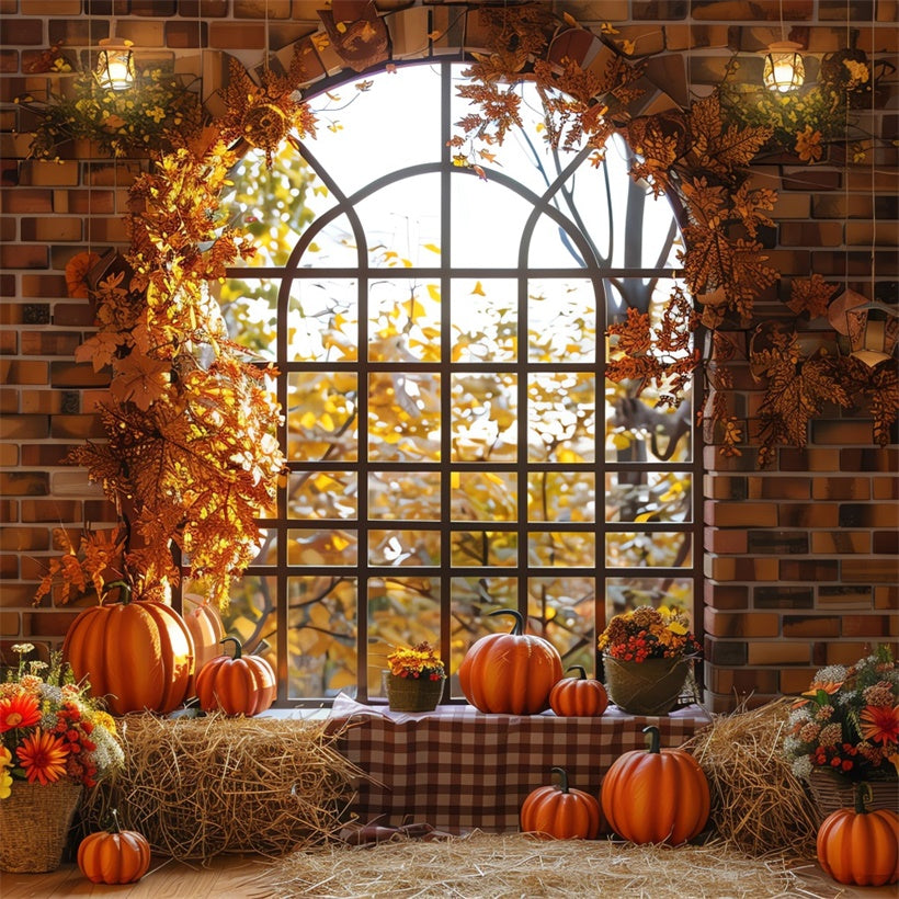 Autumn Harvest Window Display Backdrop for Photography BRP7-203 – Dbackdrop